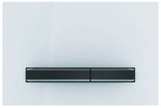 Geberit Sigma50 - Ovládací tlačítko splachování, bílá/černý chrom 115.671.11.2