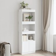 Skříň highboard bílá 63 x 33 x 180 cm kompozitní dřevo