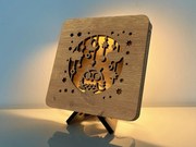 Li-Go "Sovička" lampa 19x19cm provedení povrchu: dub světlý