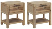Noční stolky se zásuvkami 2 ks 40 x 30 x 48 cm masivní akácie 3057529