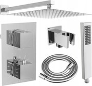 Mexen Cube DR02 podomítkový sprchový set s dešťovou sprchou 40x40 cm (6v1), chromová, 77502DR0240-00