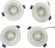 4X Stropní Zapuštěná Led Lampa Typu Downlight