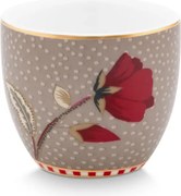 Pip Studio Blooming Tales porcelánový kalíšek, khaki (porcelánový kalíšek na vajíčko, dip nebo med)