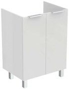 Ideal Standard Eurovit+ - Umyvadlová skříňka, 84x60x44 cm, 2 dvířka, panty L/P, lesklá bílá R0258WG