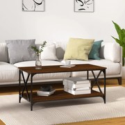 Konferenční Stolek 100 X 50 X 45 Cm Kompozit A Železo Hnědý Dub - 100 cm / 50 cm
