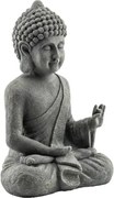 Outsunny Zahradní socha, sedící Buddha z oxidu hořečnatého, duchovní dekorace 32 x 23 x 51 cm, tmavě šedá