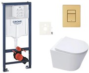 Závěsný wc set do lehkých stěn / předstěnová montáž SAT Infinitio SIKOGRSIN10SCGN0