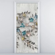 Fototapeta na dveře - Na větvi, abstraktní (95x205cm)