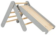 Šedý pikler trojúhelník z borovicového dřeva 46x87x60 cm Montessori – Meowbaby