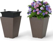 Costway 2 květináč s vnitřním květináčem s drenážními otvory