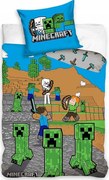 Carbotex dětské povlečení bavlna Minecraft Time to Mine 140x200, 70x90 cm