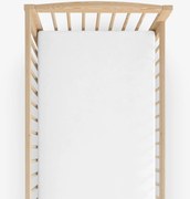 Goldea nepropustné jersey prostěradlo do dětské postýlky - bílé 60 x 120 cm