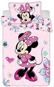 Jerry Fabrics Bavlněné povlečení 100x135 Mini mouse flowers povlak na polštář 40x60 23. srpna