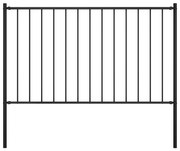 Plotový panel Woerden se sloupky ocelový 1,7x0,75 m černý 145209