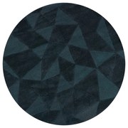 Zelenomodrý ručně tkaný vlněný kulatý koberec ø 160 cm Shard Teal – Flair Rugs