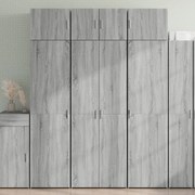 Úzká Úložná Šedá Sonoma 70X42,5X225 Cm Kompozitní Dřevo