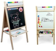Dřevěná dětská magnetická tabule s počítadlem a příslušenstvím