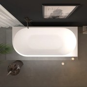 Erga Zara, rohová volně stojící vana 180x80 cm + odtoková zátka, pravá, bílá lesklá, ERG-ZARA-180080R-WH-WH