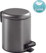 Sapho Gedy Potty - Odpadkový koš 3 l, Soft Close, gun metal 320981