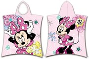 Jerry Fabrics Plážová osuška pončo Minnie Pink bow 50x115 cm