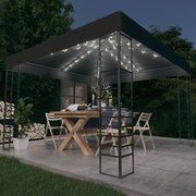 Zahradní altán se světelnými LED řetězy 3x3 m antracitový 3070306
