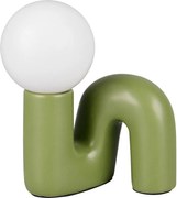 Zelená keramická stolní lampa (výška 21,5 cm) Quinn – Reality