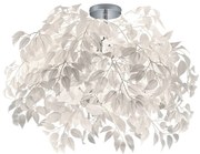 Bílé závěsné svítidlo Reality Pendant Leavy, výška 73 cm