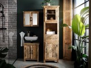 furniture-nabytek.cz - Masivní koupelnová skříňka Santoro z dřeva mango, přírodní – 80×40×80 cm