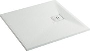 Erga Hyper, SMC sprchová vanička 70x70x2, 6 cm + sifon, bílá matná, ERG-V06-SMC-7070S-WH