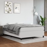 Box spring postel s matrací bílá 140 x 190 cm umělá kůže 3144603