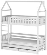 Legno Dětská patrová postel Ida bílá Rozměr (cm): 80x160