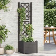 Zahradní truhlík s treláží 43 x 43 x 142 cm PP antracitový 313981