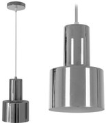 Toolight Moderní kovová závěsná stropní lampa stříbrná chrom