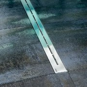 Ravak Runway - Sprchový odtokový žlab 75 cm, do prostoru, nerez X01622