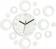 Nástěnné hodiny ModernClock Ring Bílé Kulatý Diy