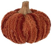 Tmavě cihlová látková dekorace dýně Pumpkin M - Ø 12*10 cm