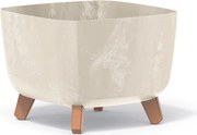 PRO Květináč GRACIA SQUARE BETON EFFECT 39cm pískový