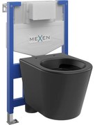 Mexen Fenix XS-F, podomítkový modul a závěsné WC Rico, černá matná, 6803372XX85