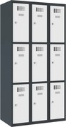 MALOW Šatní skříň dělená Sus 333 W šířka 900 mm [světle šedá, světle šedá, cylindrický zámek]
