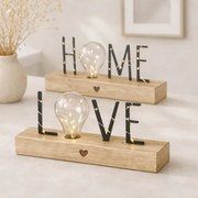 LED nápis LOVE/HOME 30 cm