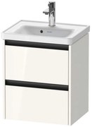 Duravit Ketho.2 - Umyvadlová skříňka 55x48x38 cm, 2 zásuvky, lesklá bílá K25280022220000