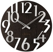 Stylové dřevěné moderní hodiny LAVVU STYLE Black Wood LCT1010