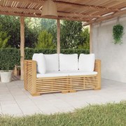 Zahradní rohové pohovky s poduškami 2 ks masivní teak 3100863