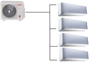 Klimatizace Vivax Design R+ silver 1+4 (2,7kW + 2,7kW + 2,7kW + 2,7kW) Multi-split R32
