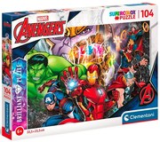 Clementoni - Puzzle 104 Brilliant, Marvel