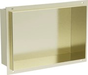 Mexen X-Wall-NR, polička na zapuštění pod obklad bez límce 30 x 20 cm, zlatá lesklá, 1951302010