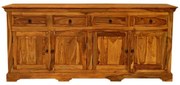 Indický nábytek - Komoda Jali 200x90x45 z indického masivu palisandr Only stain