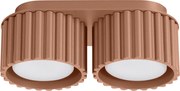 Stropní svítidlo Aura, 2x hnědé hliníkové stínítko, (6 cm)