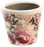 Keramický obal na květináč s růžemi Roses I XS – 8x7 cm