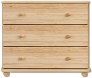 Zásuvková komoda KM 106 z masivní borovice š. 80 cm (na výběr více variant)